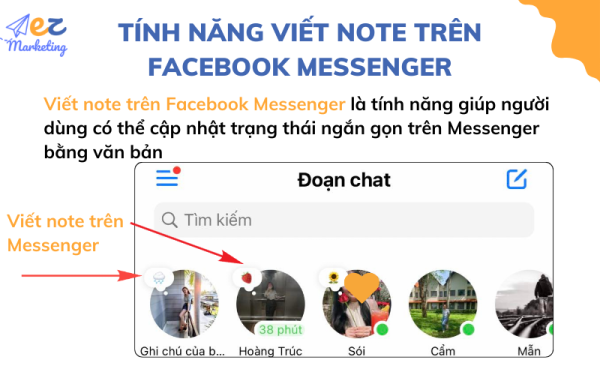 Cách viết note trên Facebook Messenger - EZ Marketing
